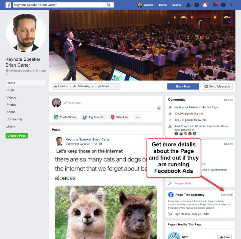 How to Spy on Your Competitor's Facebook Ads - Andrea Vahl